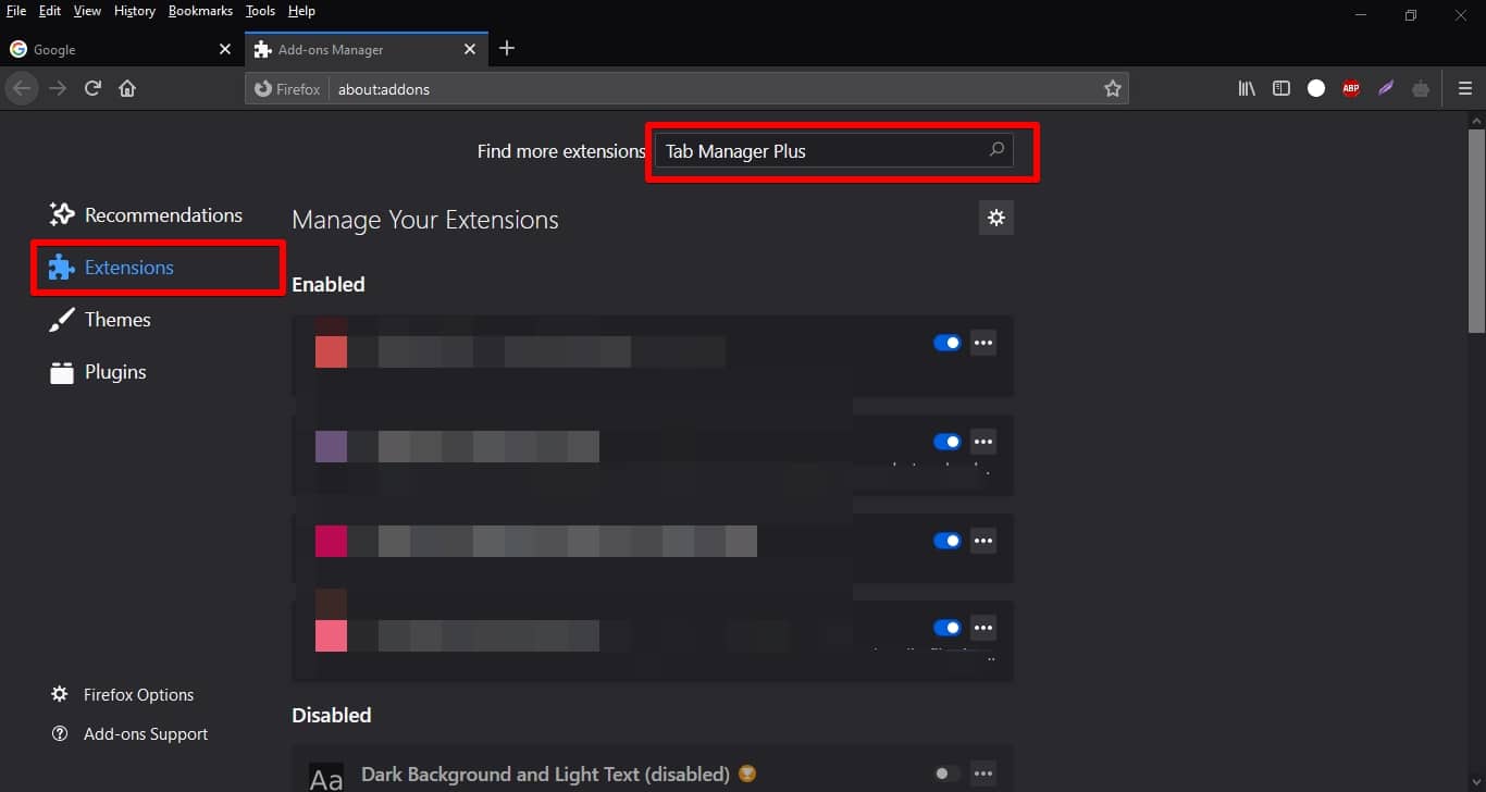 كيفية إدارة علامات التبويب في المتصفح باستخدام Tab Manager Plus